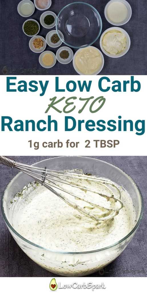 Easy Keto Ranch Dressing - Low Carb Spark