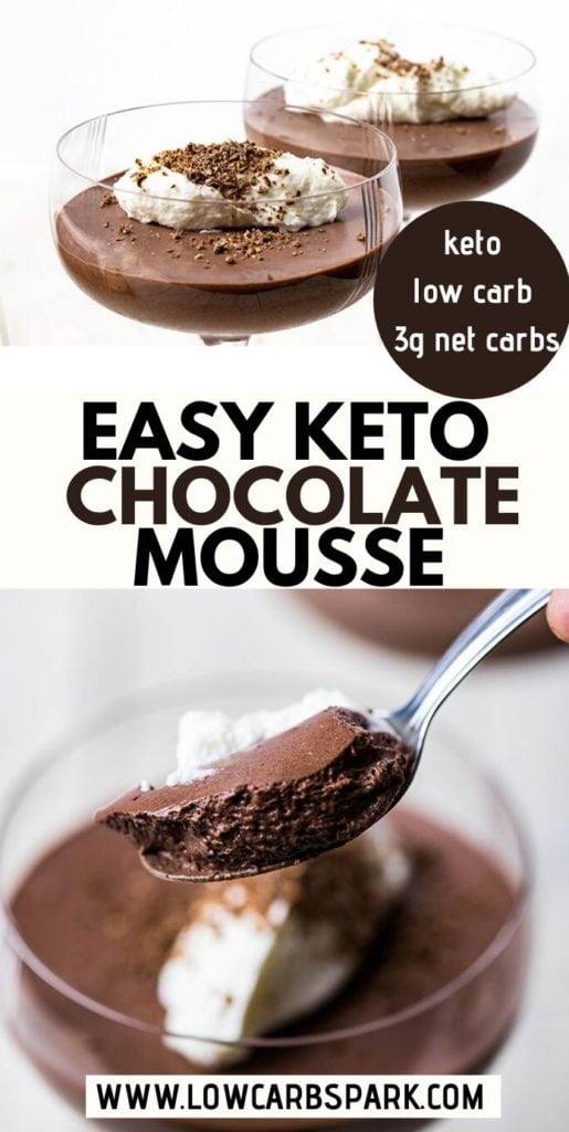 Low Carb Keto Chocolate Mousse - Low Carb Spark