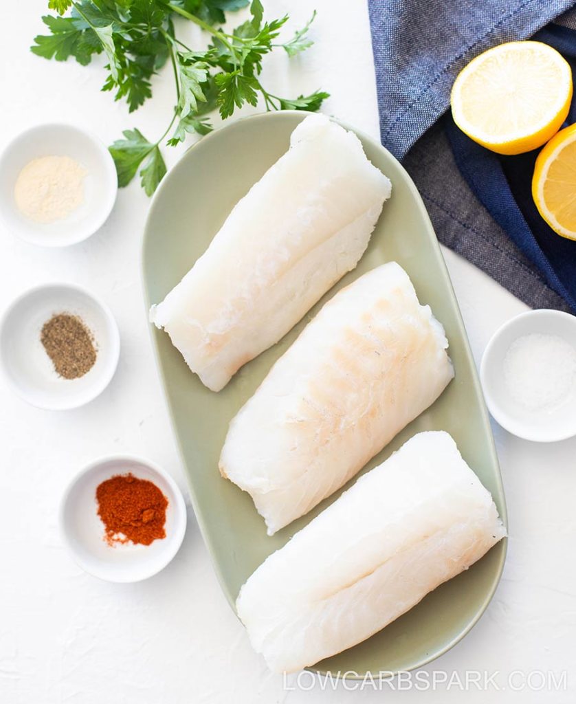 Pan Seared Halibut with Garlic Butter Sauce - Low Carb Spark