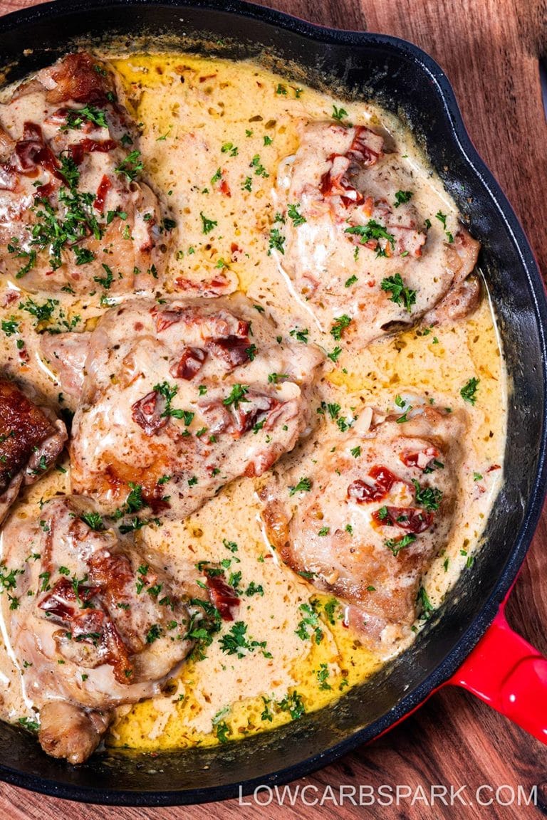 Marry Me Chicken with Creamy Sun Dried Tomato Sauce - Low Carb Spark
