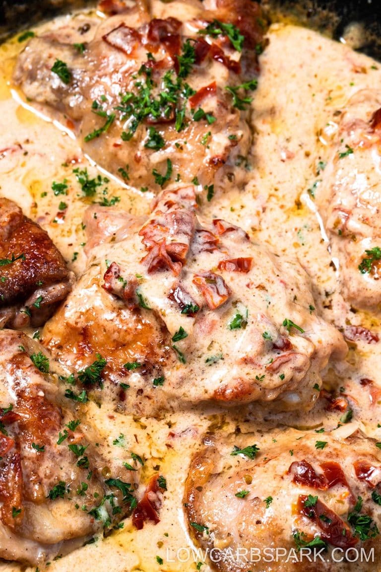 Marry Me Chicken with Creamy Sun Dried Tomato Sauce - Low Carb Spark