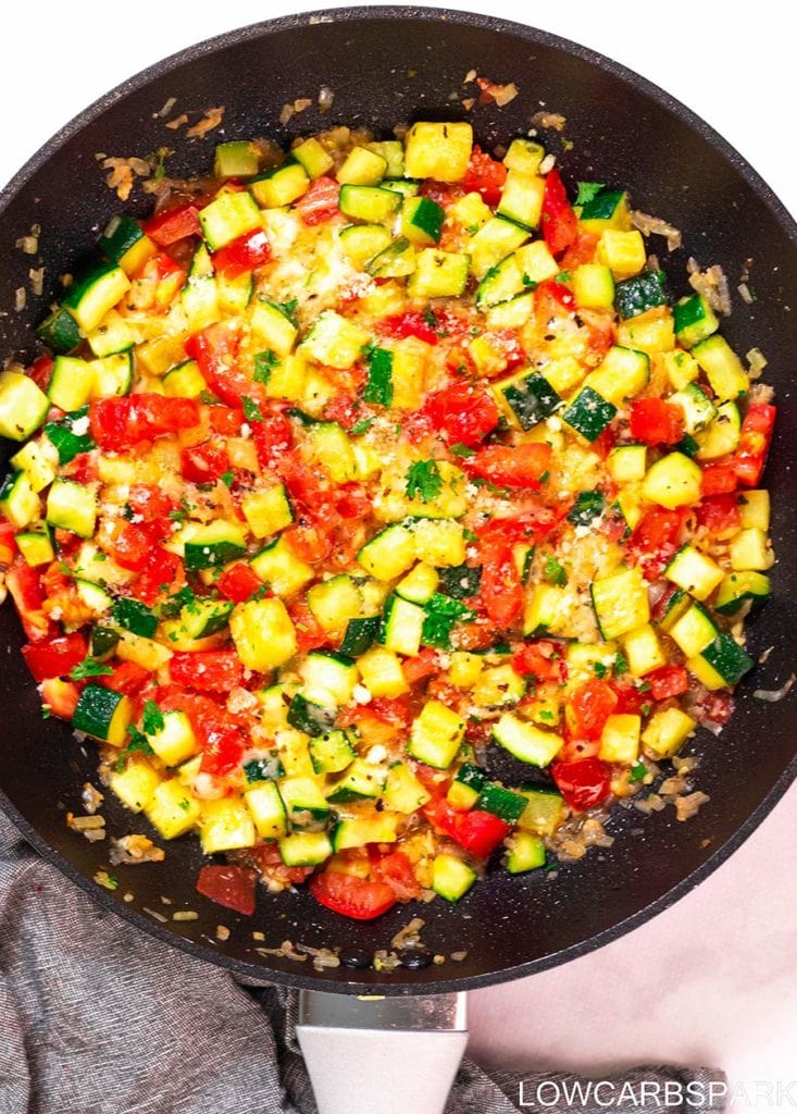 Sauteed Zucchini And Tomatoes - Low Carb Spark