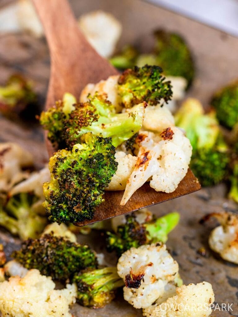 Roasted Broccoli And Cauliflower - Low Carb Spark