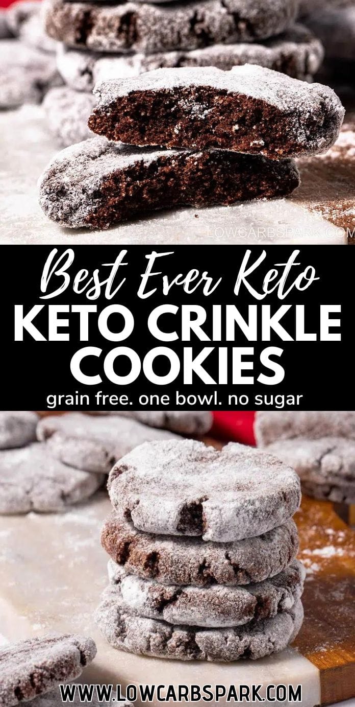 Low-Carb Keto Crinkle Cookies – 2g Net Carbs and One Bowl!