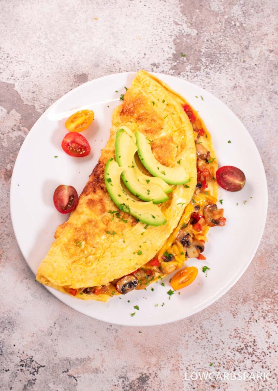 The Best Vegetable Omelette - Low Carb Spark