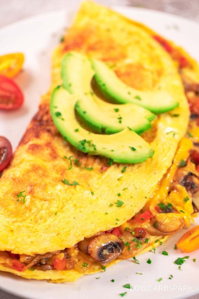The Best Vegetable Omelette - Low Carb Spark