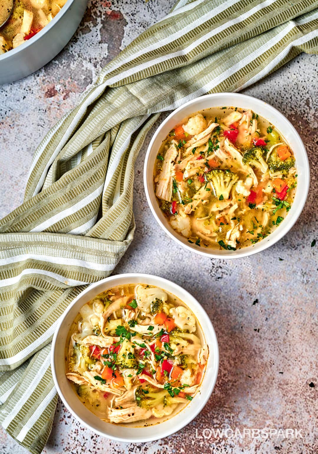 Healthy Chicken Detox Soup - Low Carb Spark