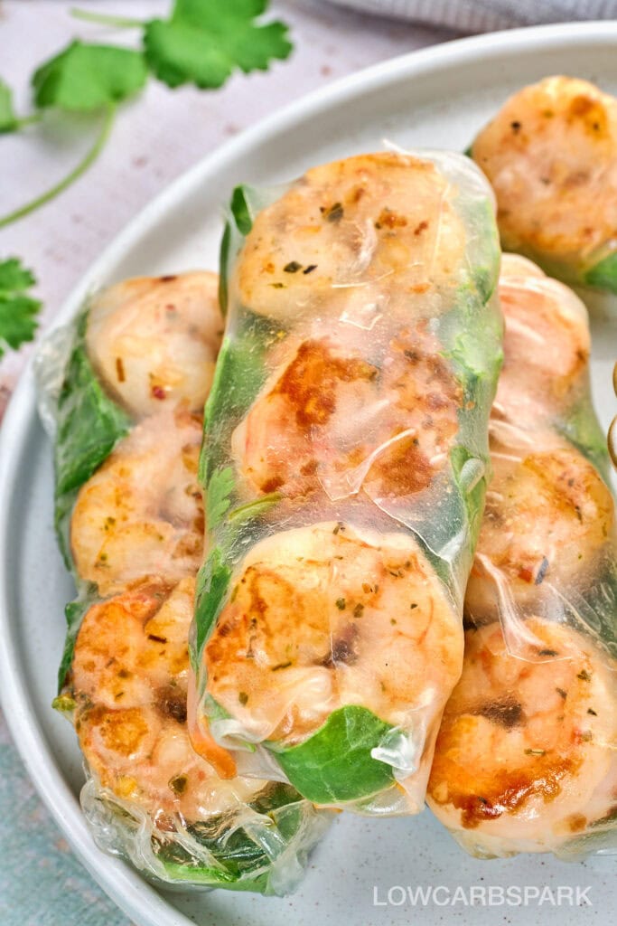 Healthy and Refreshing Shrimp Spring Rolls Recipe - Low Carb Spark