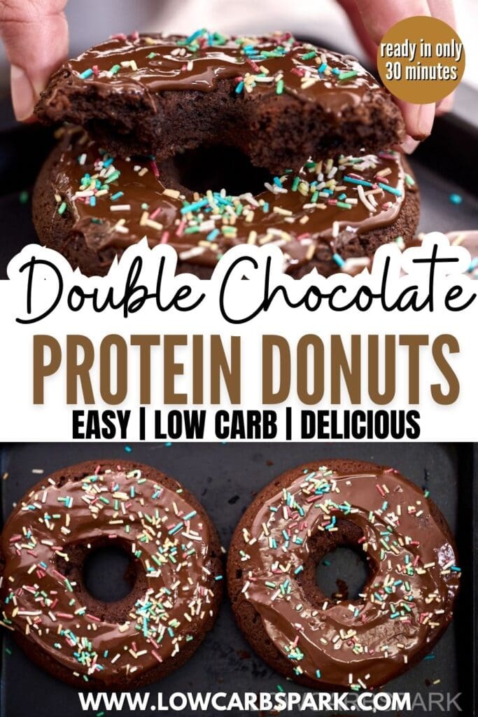 Double Chocolate Protein Donuts - Low Carb Spark