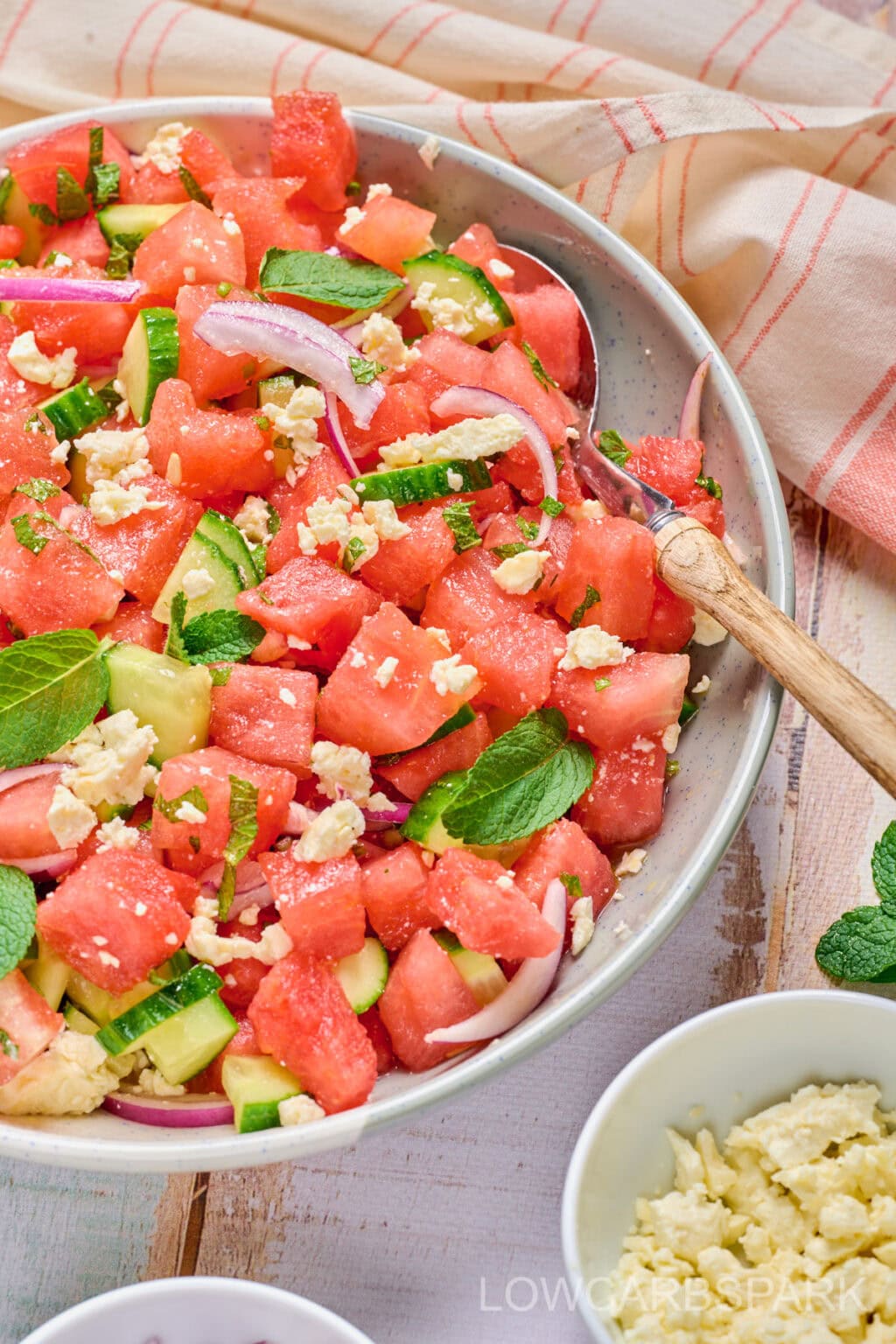 Delicious Watermelon Salad with Feta and Cucumbers