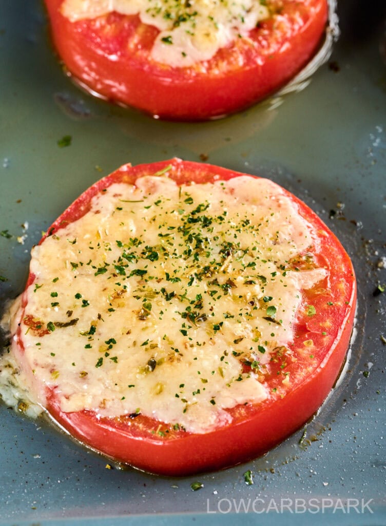 Baked Parmesan Tomatoes - Low Carb Spark