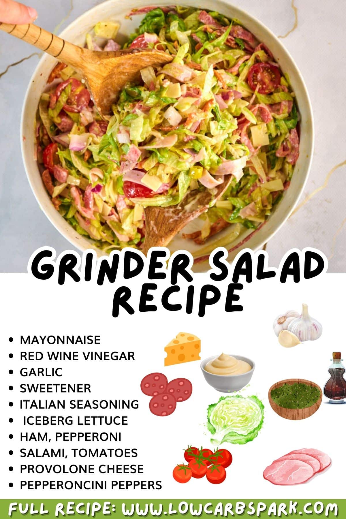 Grinder Salad Recipe - Low Carb Spark