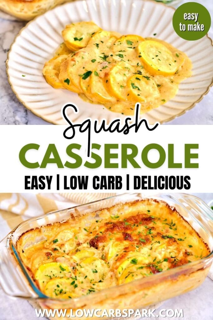 Creamy Baked Yellow Squash Casserole Recipe - Low Carb Spark