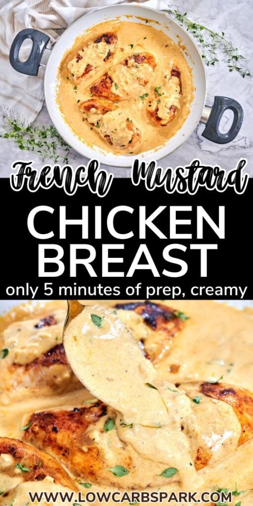 Creamy French Mustard Chicken - Low Carb Spark