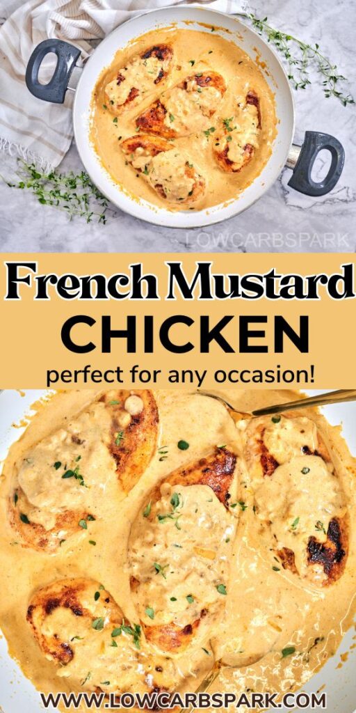 Creamy French Mustard Chicken - Low Carb Spark