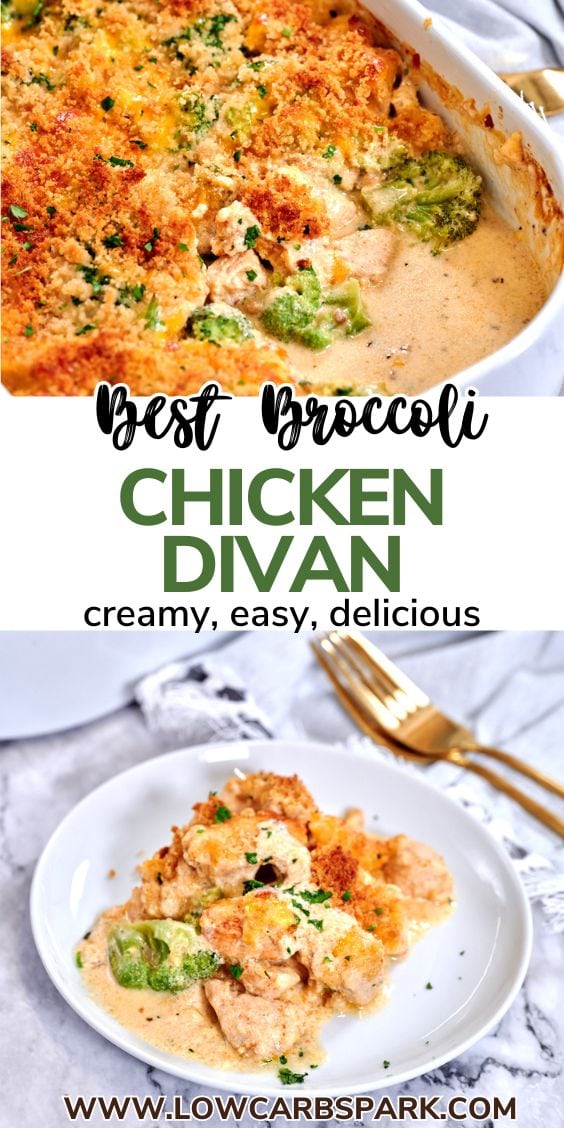 Creamy Chicken Divan Casserole - Low Carb Spark