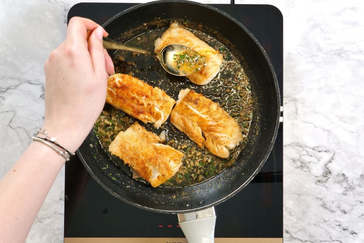Lemon Butter Pan Seared Cod - Low Carb Spark