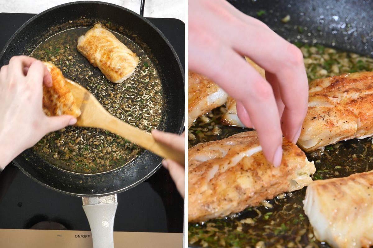 Lemon Butter Pan Seared Cod - Low Carb Spark