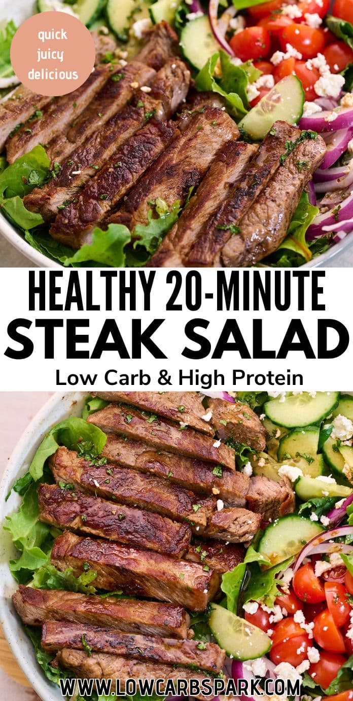 Easy Steak Salad Recipe - Low Carb Spark