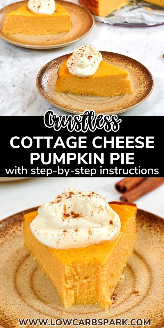 Cottage Cheese Pumpkin Pie (High Protein & Low Calorie)