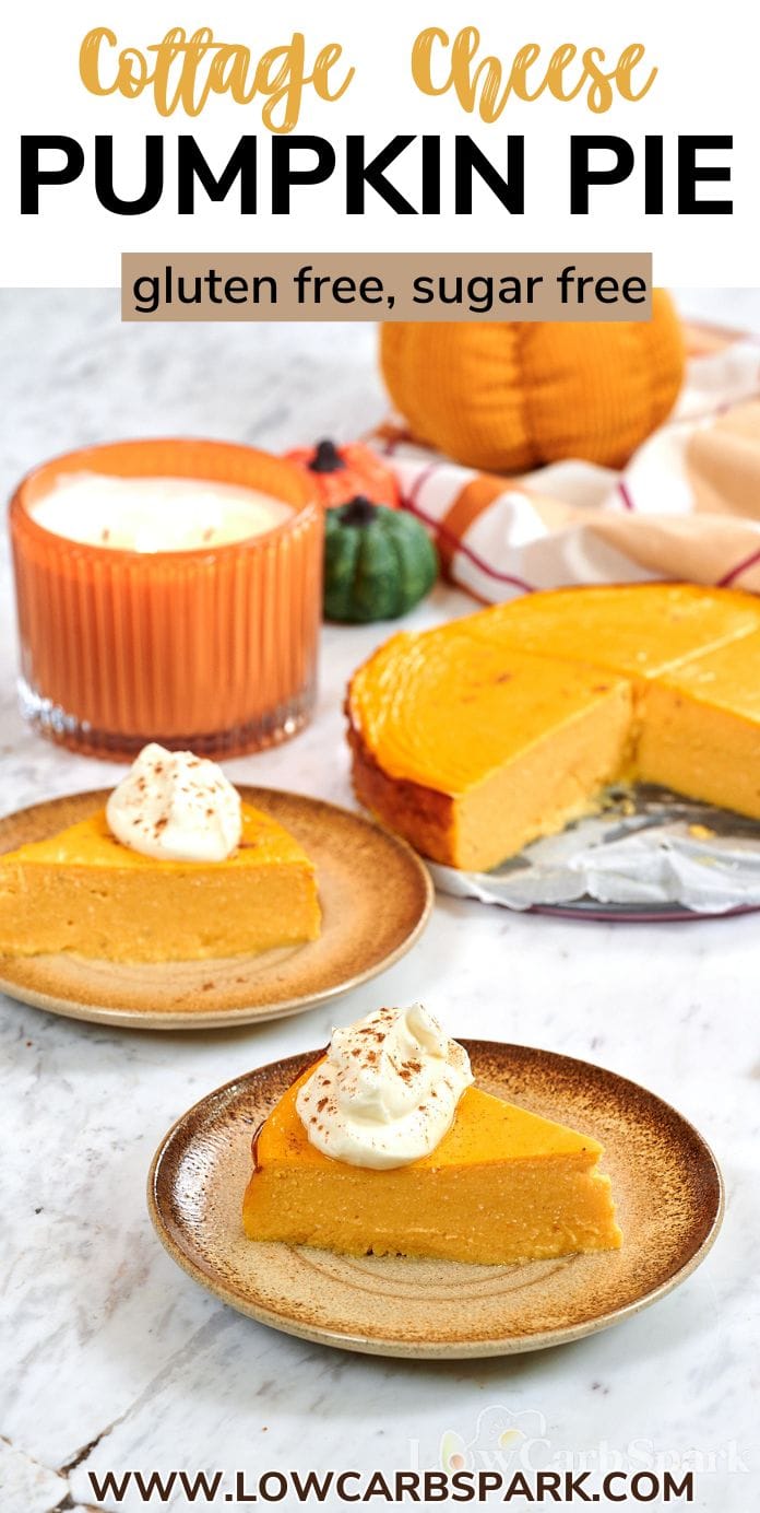 Cottage Cheese Pumpkin Pie (High Protein & Low Calorie)