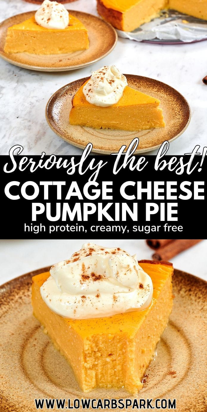 Cottage Cheese Pumpkin Pie (High Protein & Low Calorie)
