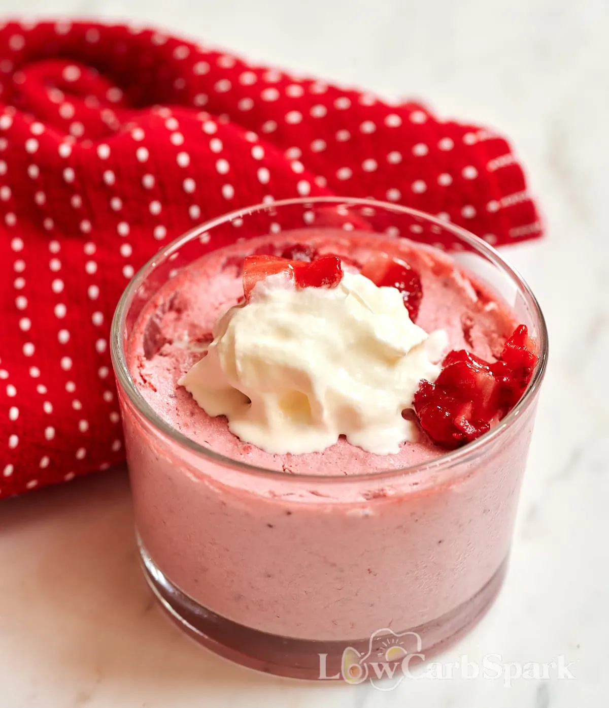 High-Protein Cottage Cheese Strawberry Mousse